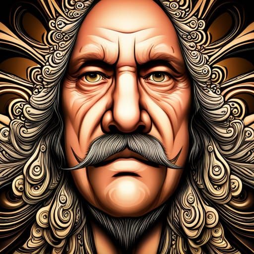 Ron Jeremy and his mustache, highly detailed - AI Generated Artwork ...