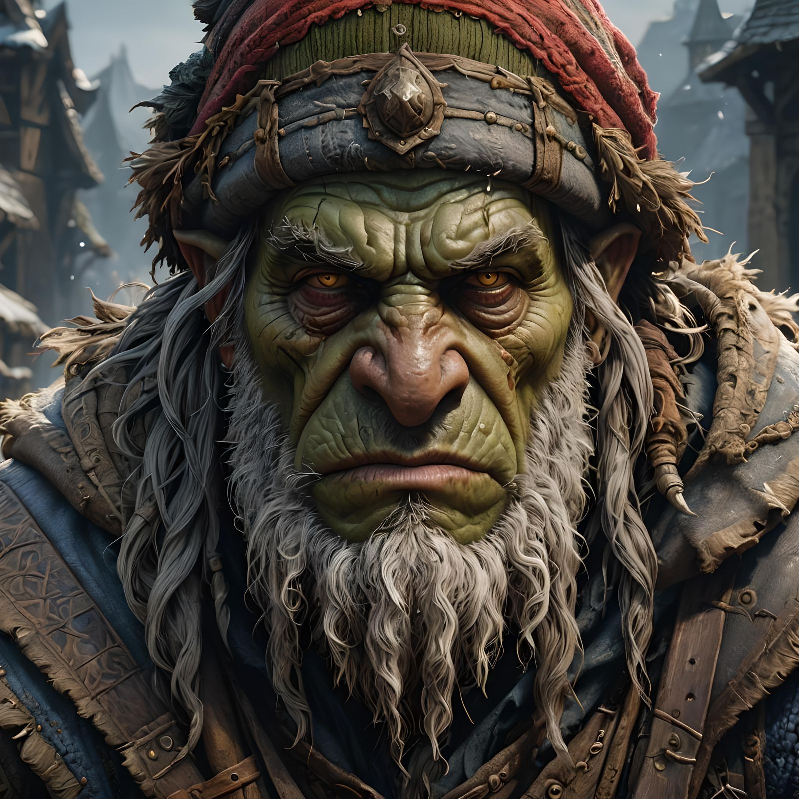 Grizzled Orc Magic-User - AI Generated Artwork - NightCafe Creator