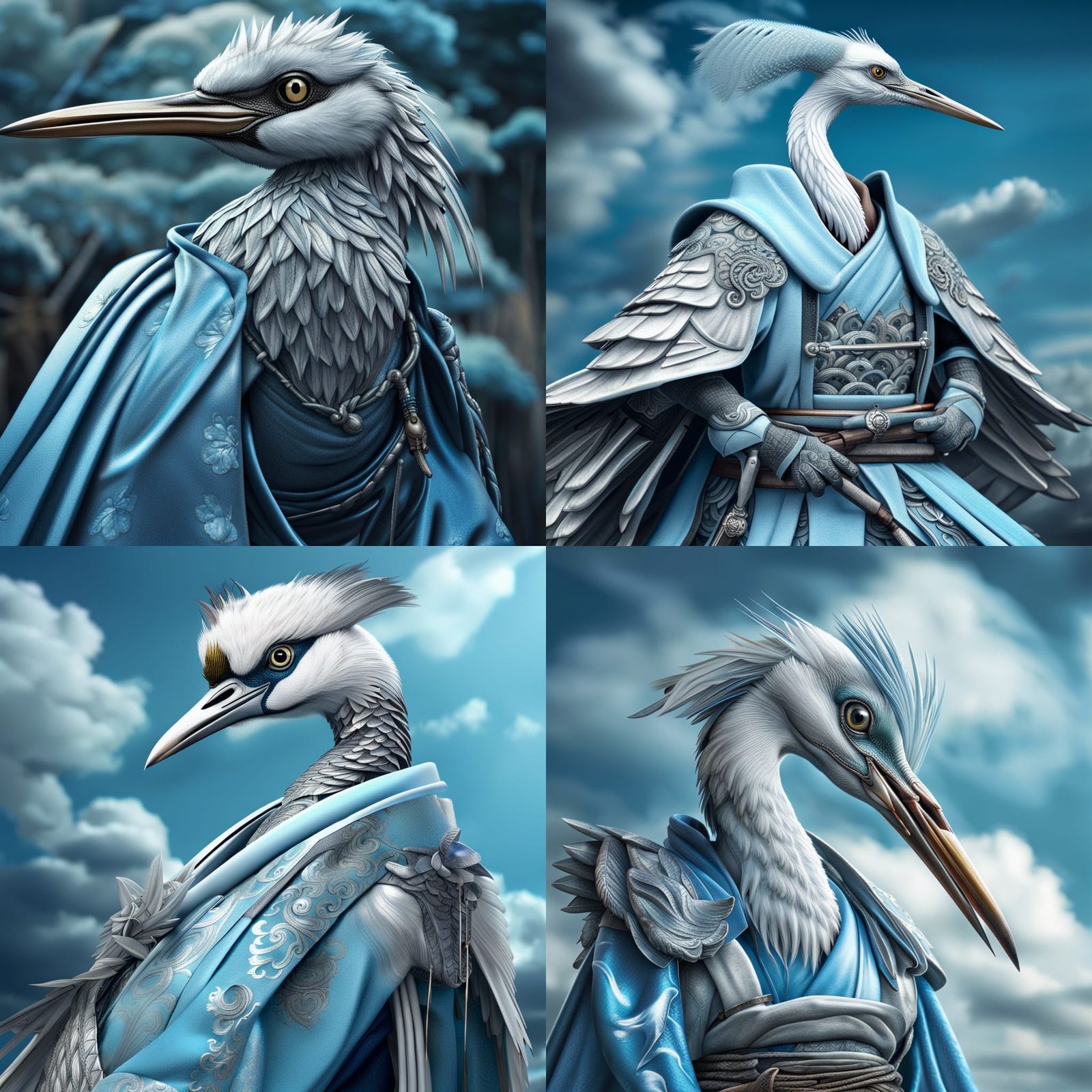 Crane Clan samurai - AI Generated Artwork - NightCafe Creator