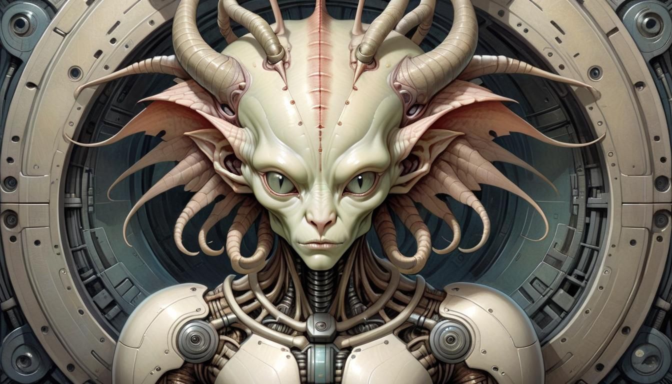 Alien cyborg - AI Generated Artwork - NightCafe Creator