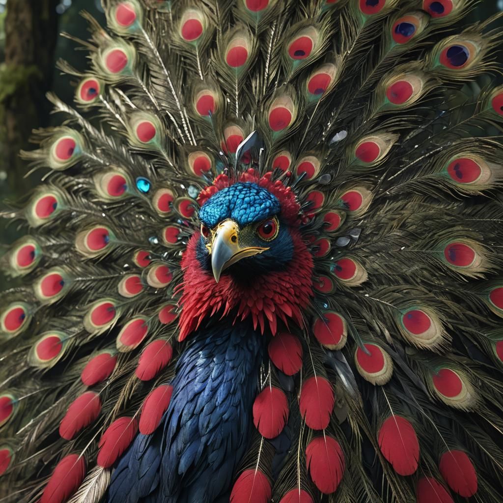 Grumpy Peacock - what are you saying no mating season - AI Generated ...