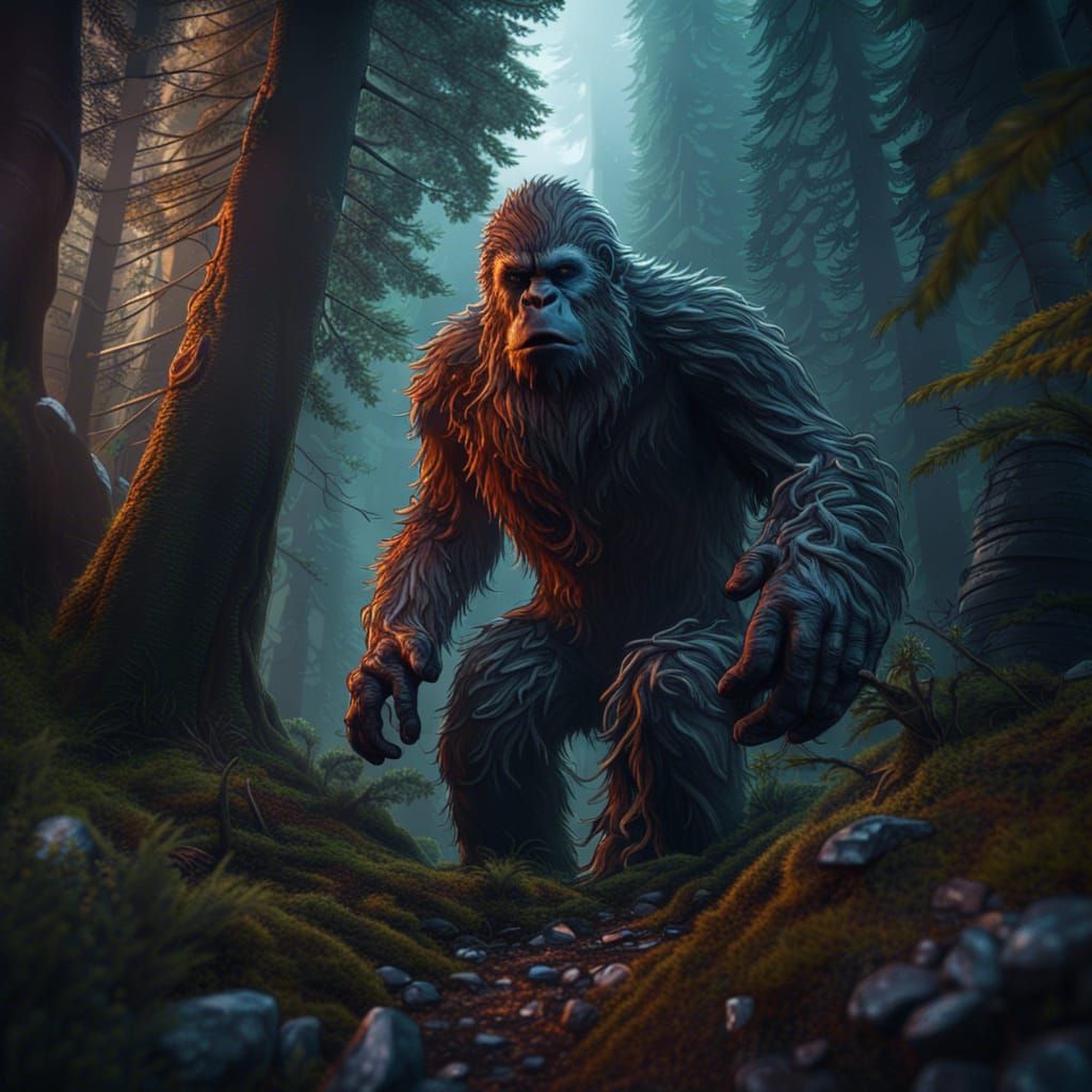 Selfie of Bigfoot - AI Generated Artwork - NightCafe Creator