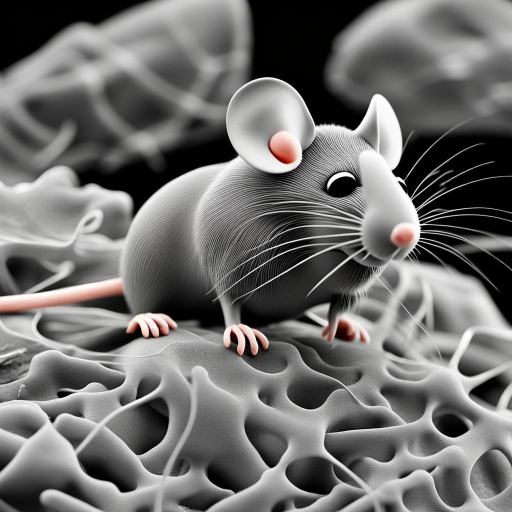 scanning electron microscopy SEM Image of mouse - AI Generated Artwork ...