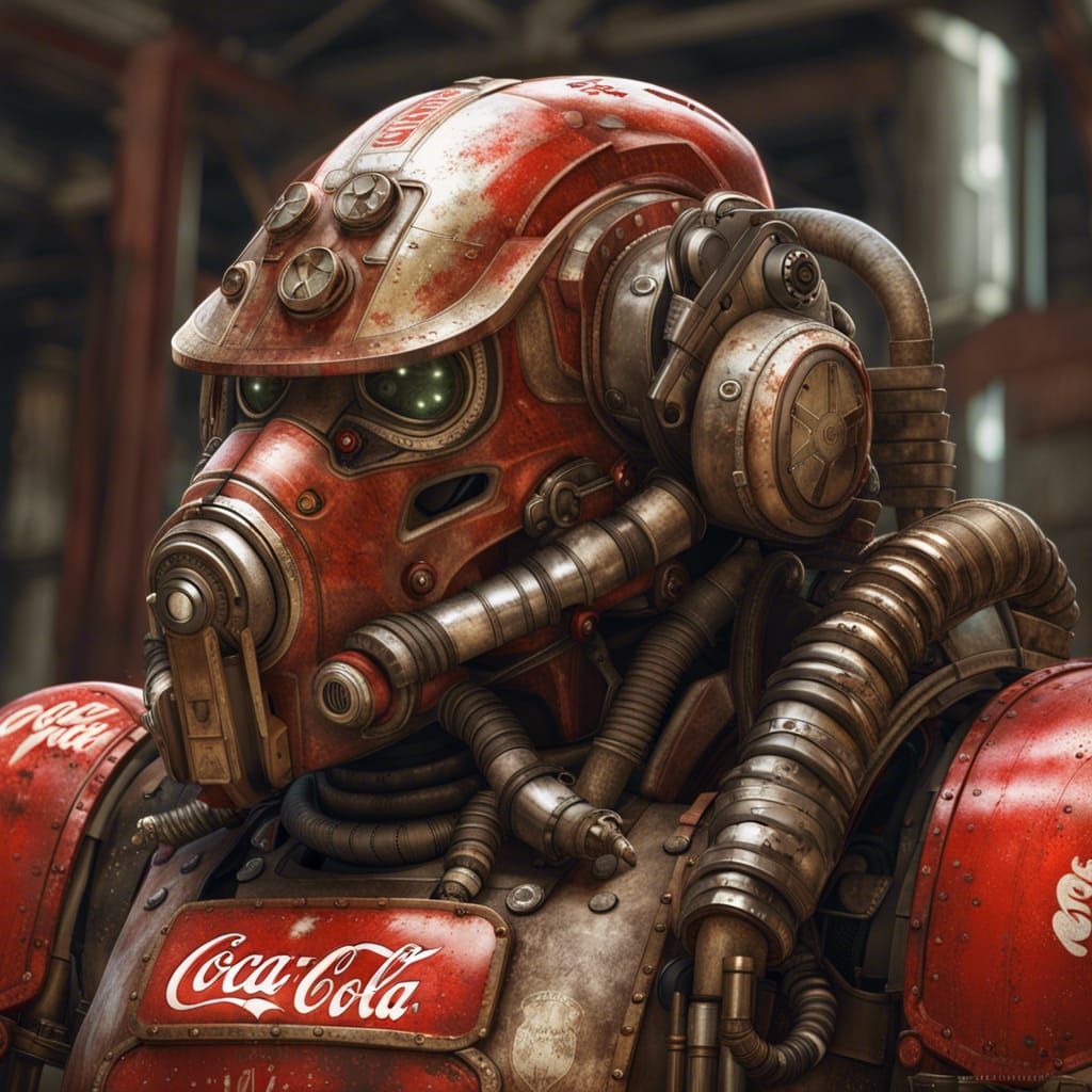 Nuka Cola Themed Power Armor - AI Generated Artwork - NightCafe Creator