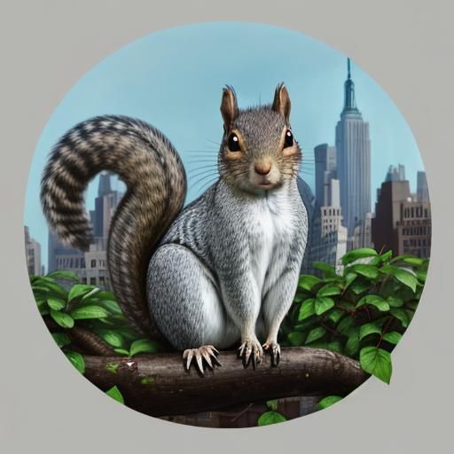 New York grey squirrel city life - AI Generated Artwork - NightCafe Creator