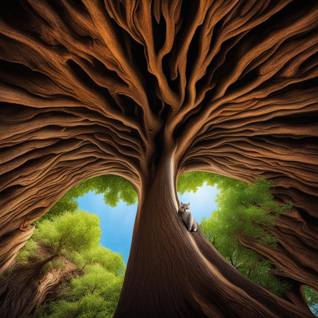 Tac and the mushroom tree. - AI Generated Artwork - NightCafe Creator