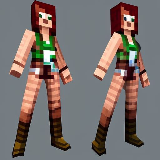 Minecraft Female Character, Minecraft Skin, highly detailed, ultra high ...