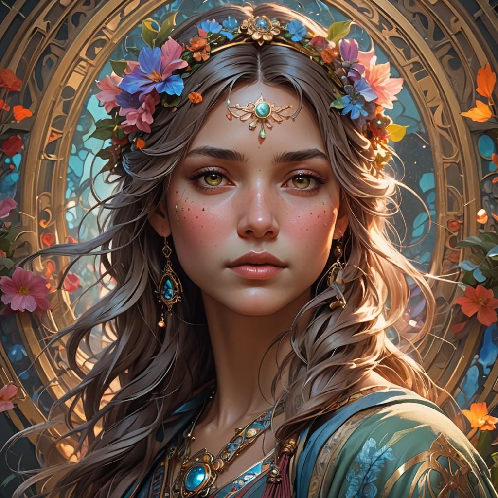 Finding Peace head and shoulders portrait, 8k resolution concept art ...