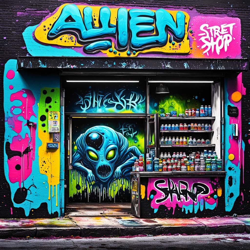 The New Alien Shop In Town 👽 - AI Generated Artwork - NightCafe Creator
