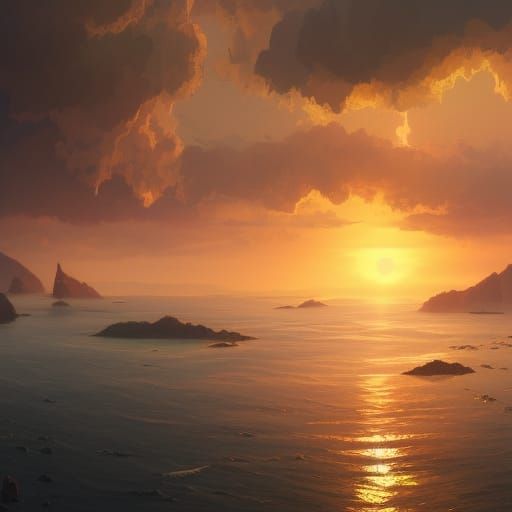 Sunset - AI Generated Artwork - NightCafe Creator