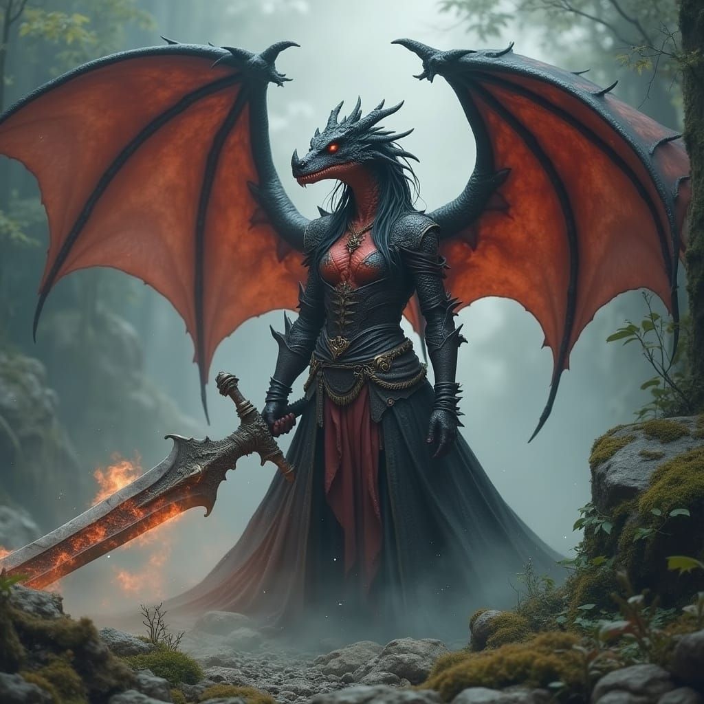 Shadowflame, my DnD Dragonborn Barbarian v1