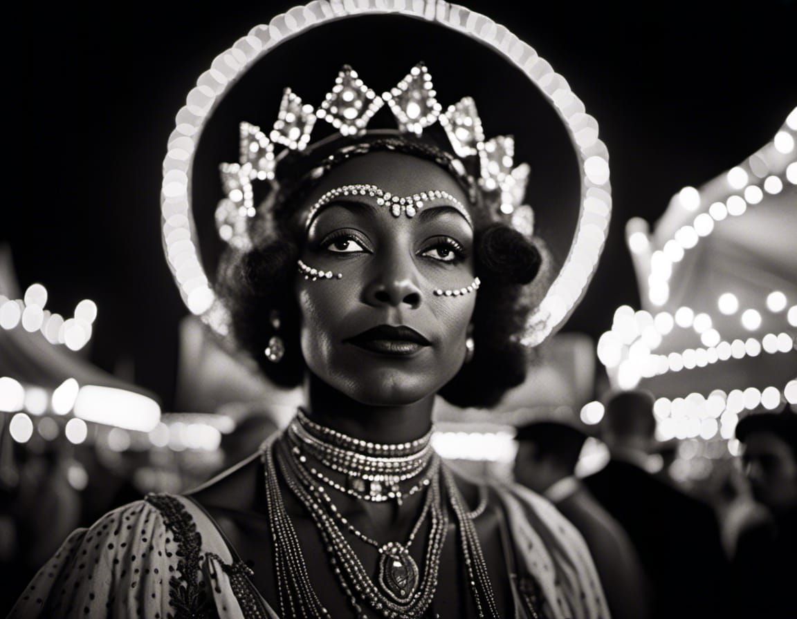Carnival folk at night spiritualist Tarot card reader 1930s 1940s Coney ...