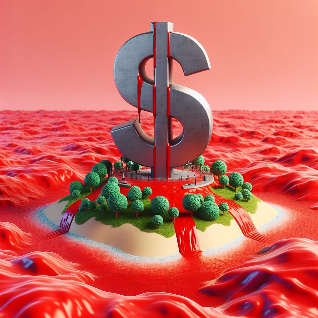 An Island of Profit in a Sea of Red Ink - AI Generated Artwork ...