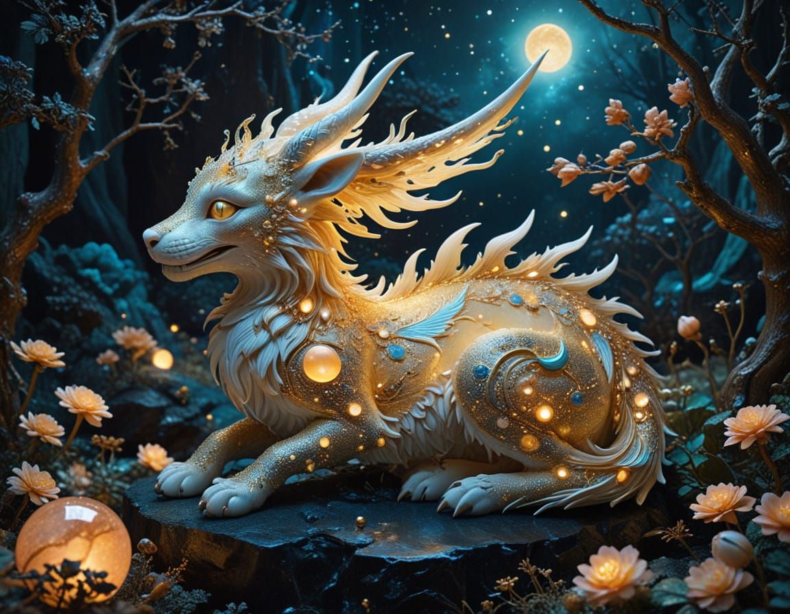 in a boundless, hyper-realistic dreamscape realm, majestic, luminous ...