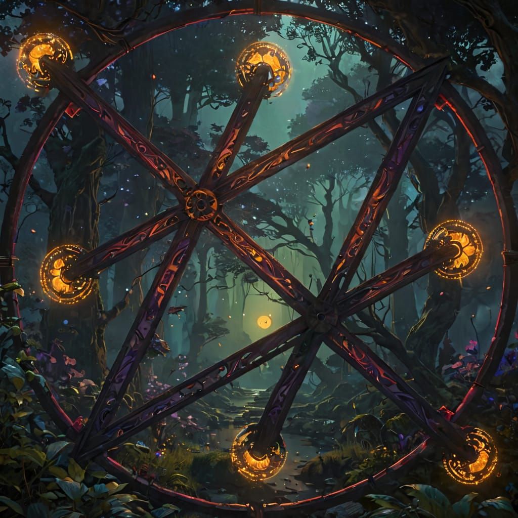 Forest Sigil - Ethereal Dark Fantasy Landscape in Regal Purp...