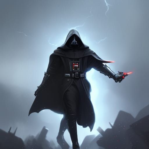 Overconfident Sith Lord and his pocket lightsaber - AI Generated ...