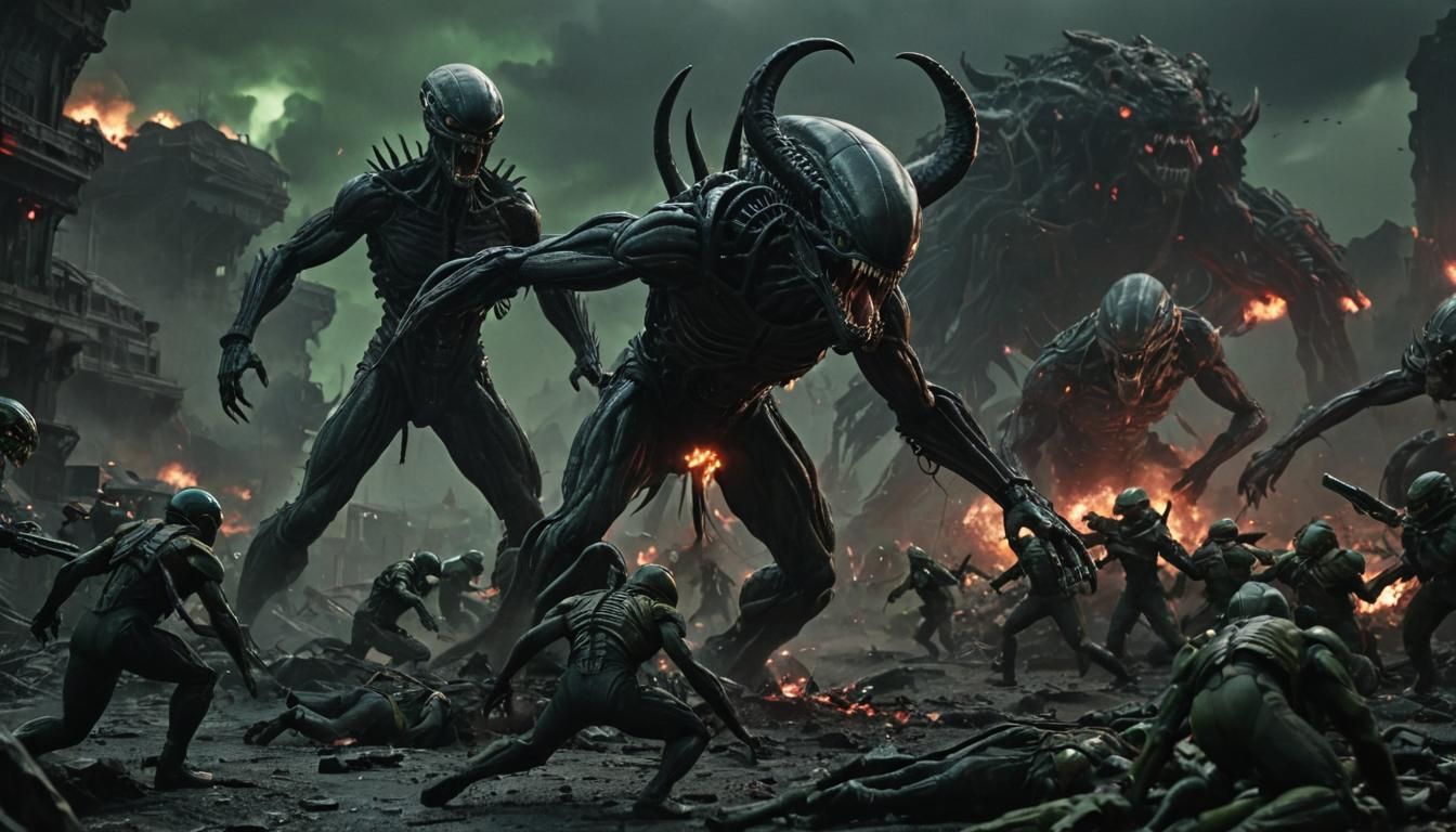 Alien War - AI Generated Artwork - NightCafe Creator