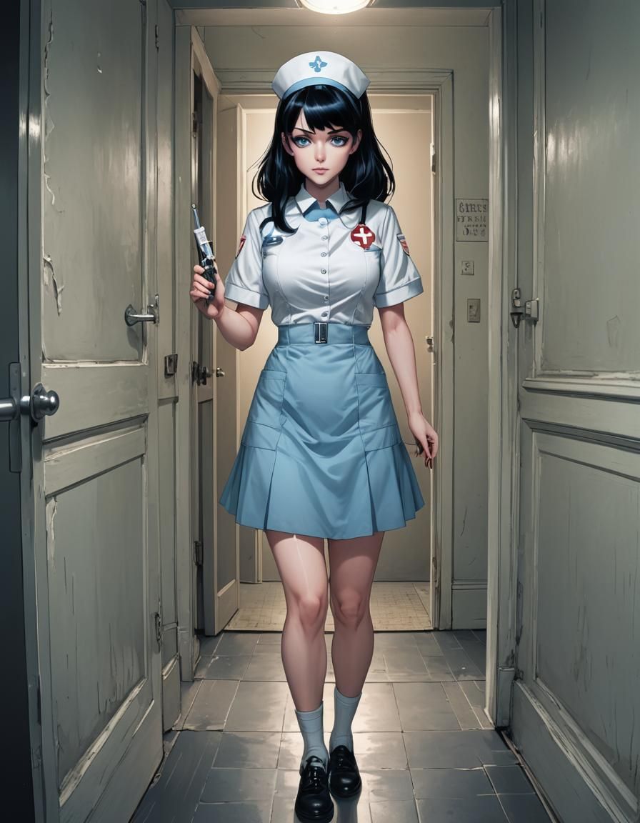 "Night Nurse In The Asylum" : 2.5D Anime.01 - AI Generated Artwork ...