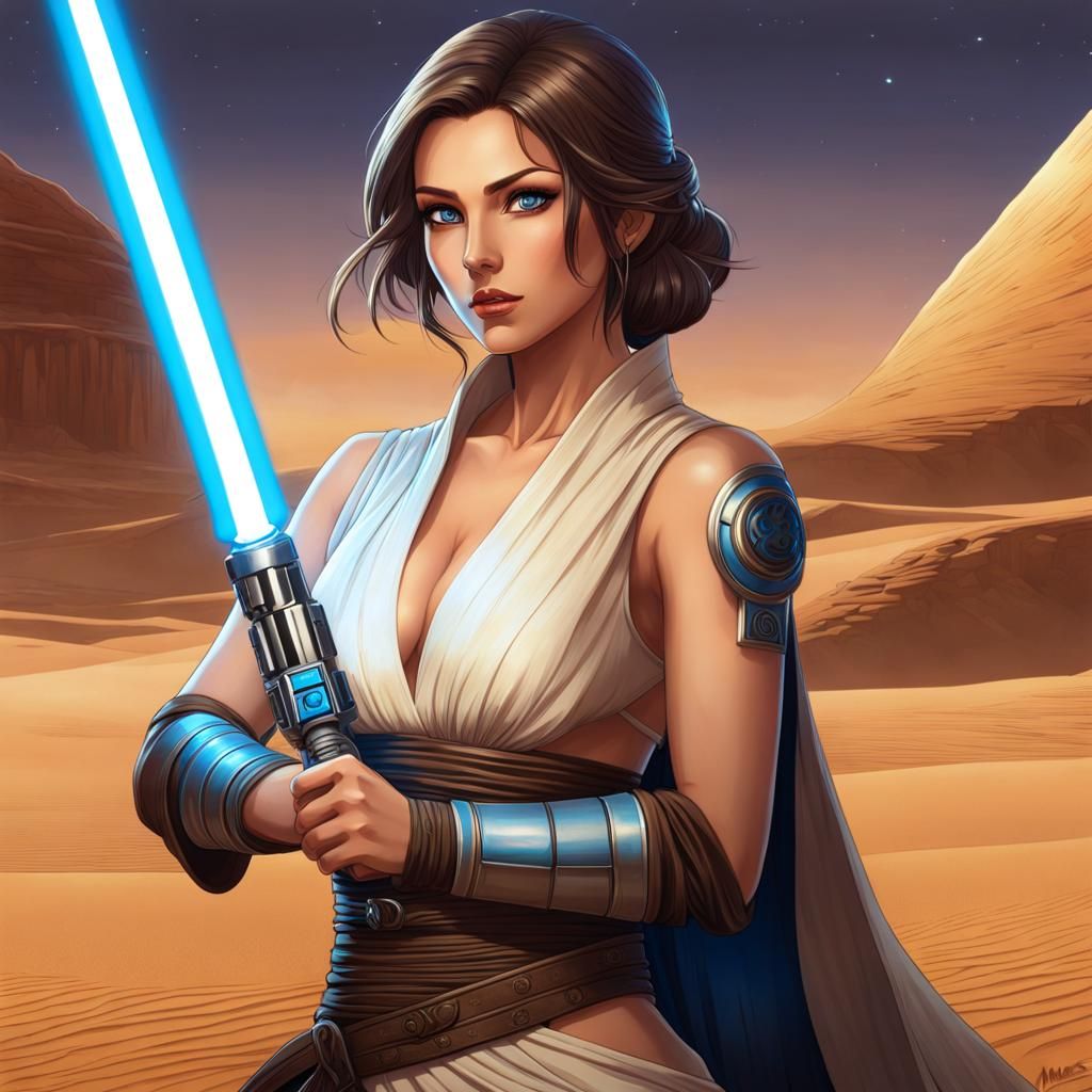 Female Jedi - AI Generated Artwork - NightCafe Creator