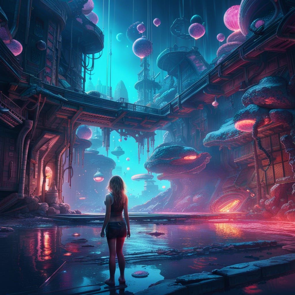 Post Apocalyptic Space Ocean - AI Generated Artwork - NightCafe Creator