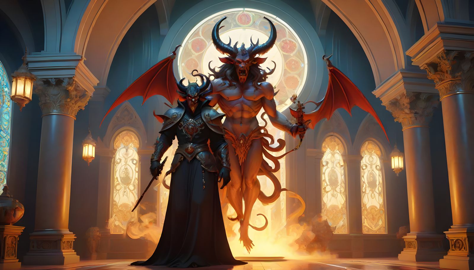 Legendary Demons: Asmodeus, the demon god of lechery is shown ...