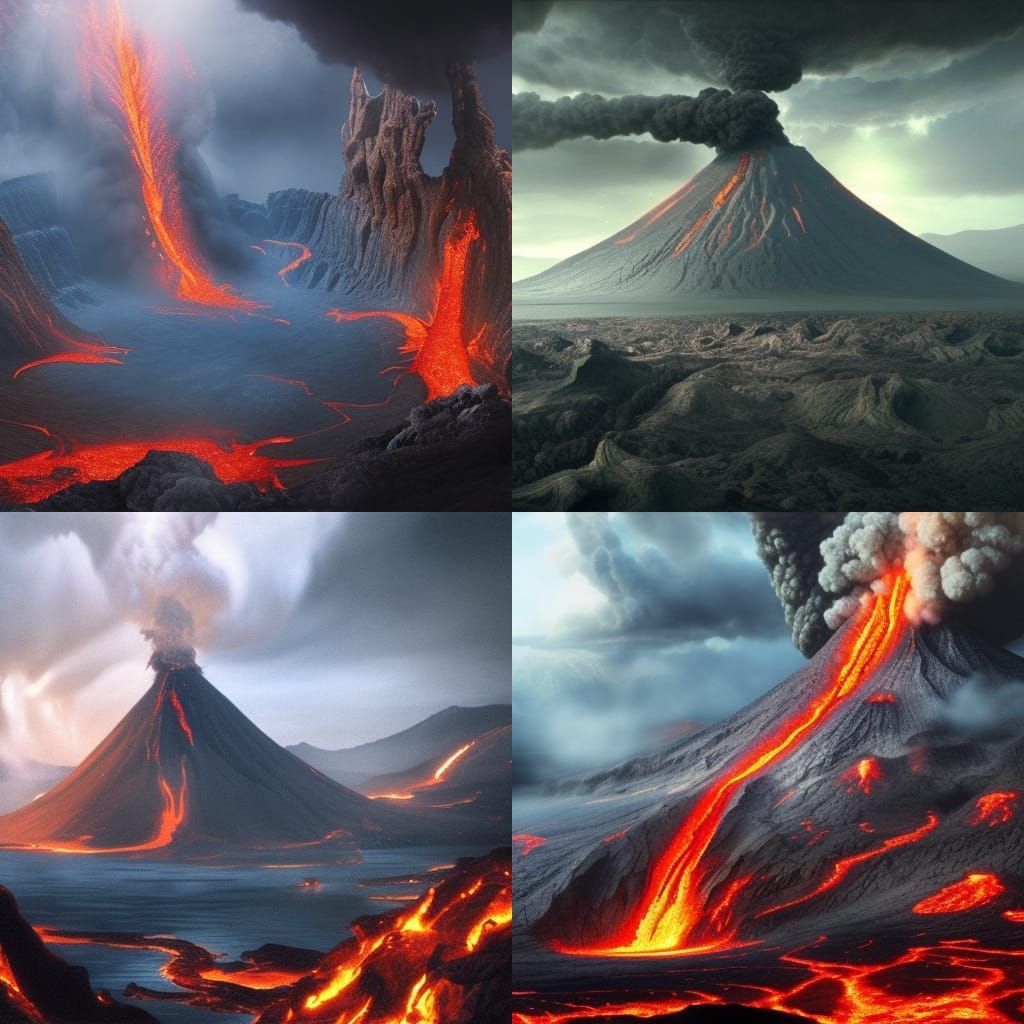 Volcano in hell - AI Generated Artwork - NightCafe Creator