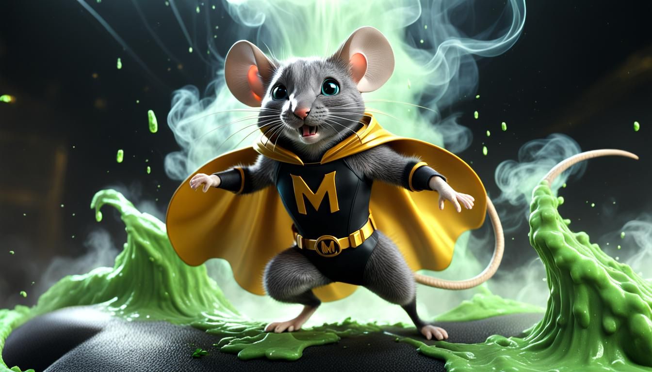 Mighty Mouse escapes from the glue trap! - AI Generated Artwork ...