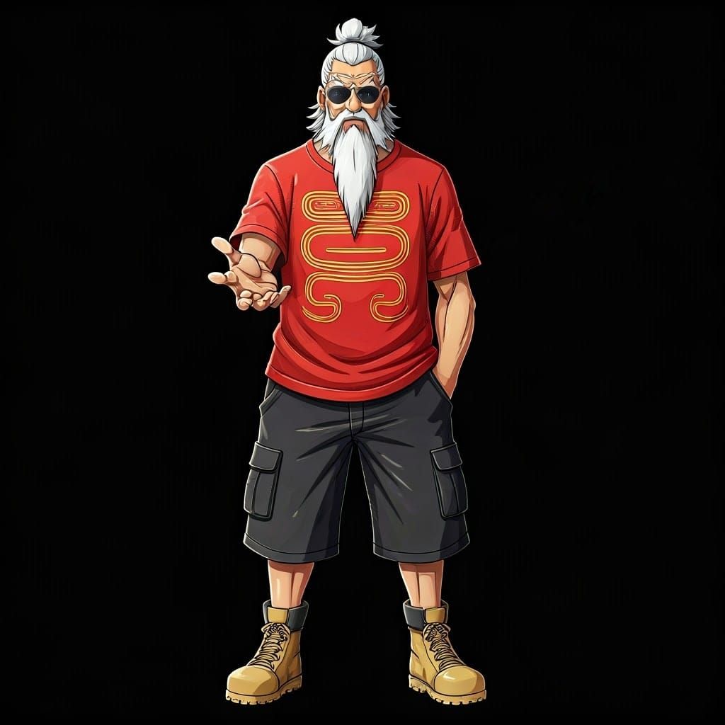 Confident Warrior of Wisdom, Anime-Inspired - AI Art