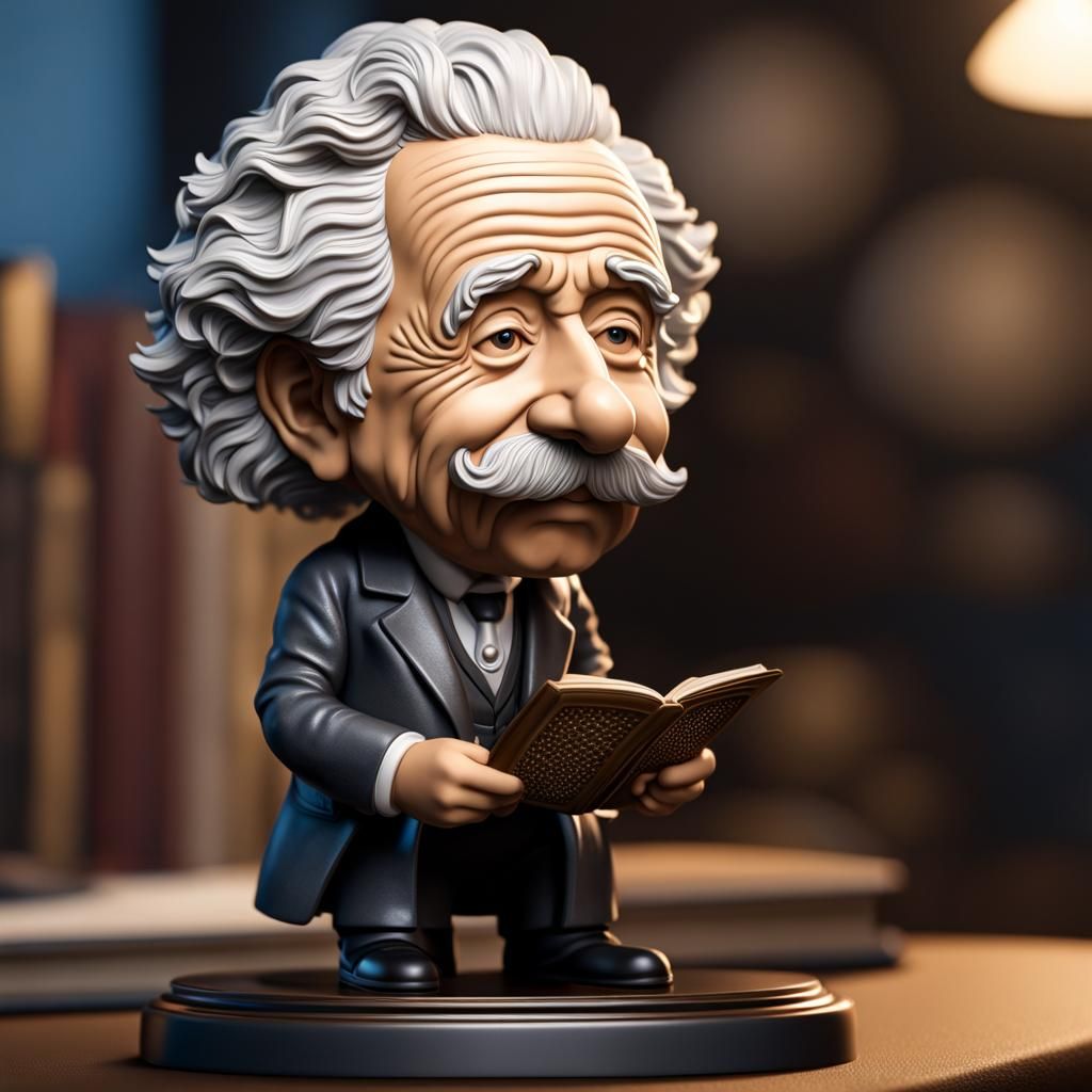 Bobblehead Albert Einstein - AI Generated Artwork - NightCafe Creator