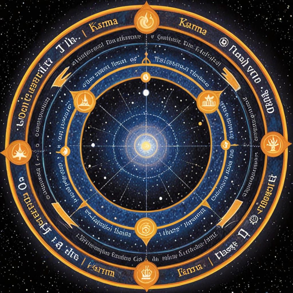 the concept of Karma as a cosmic balance of actions and consequences: