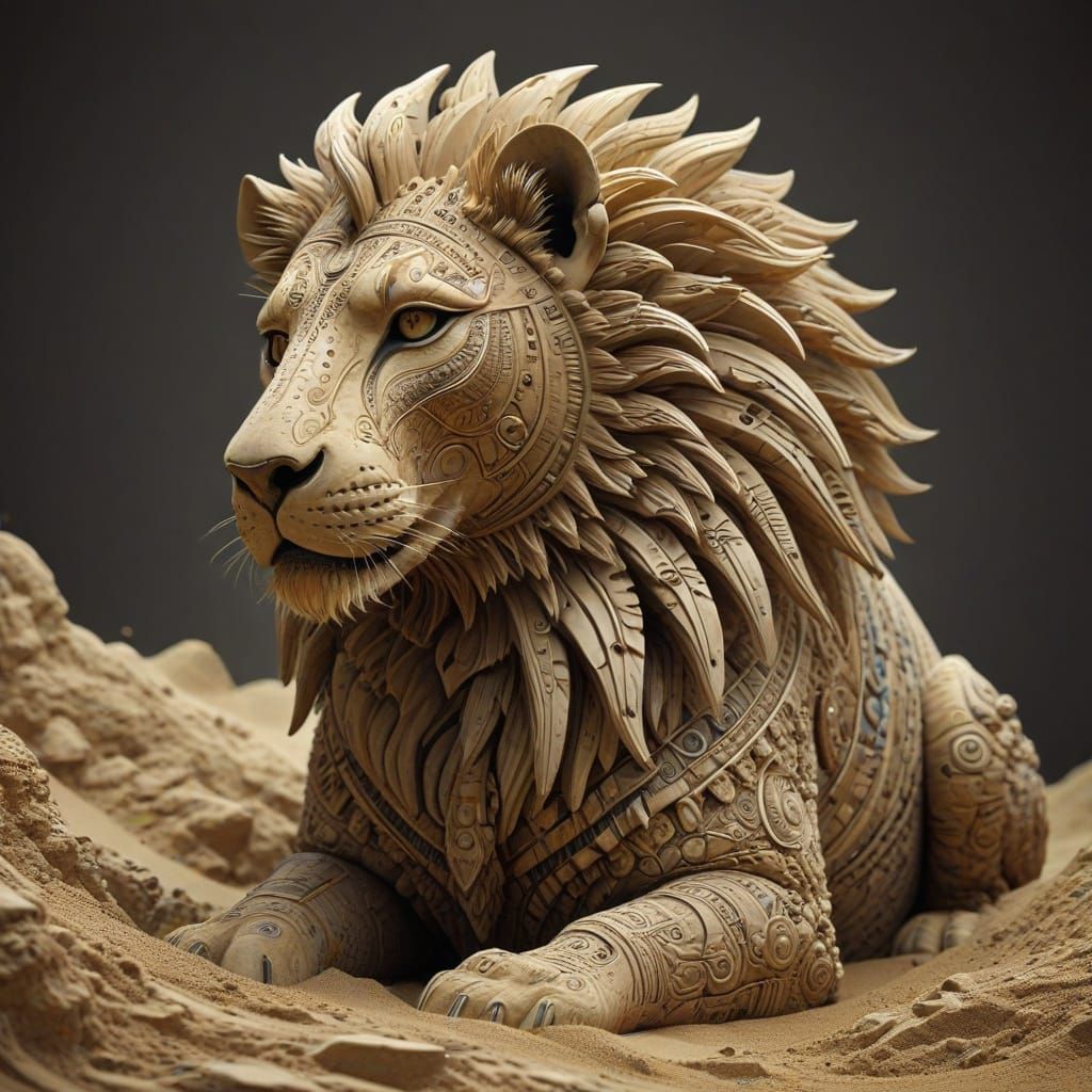 Sand lion - Majestic Sand Lion Symbol in Ancient Egyptian F...