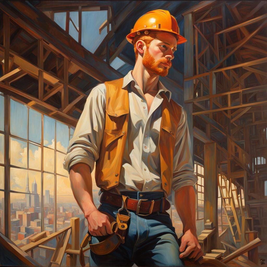 Construction Worker 240113B - AI Generated Artwork - NightCafe Creator