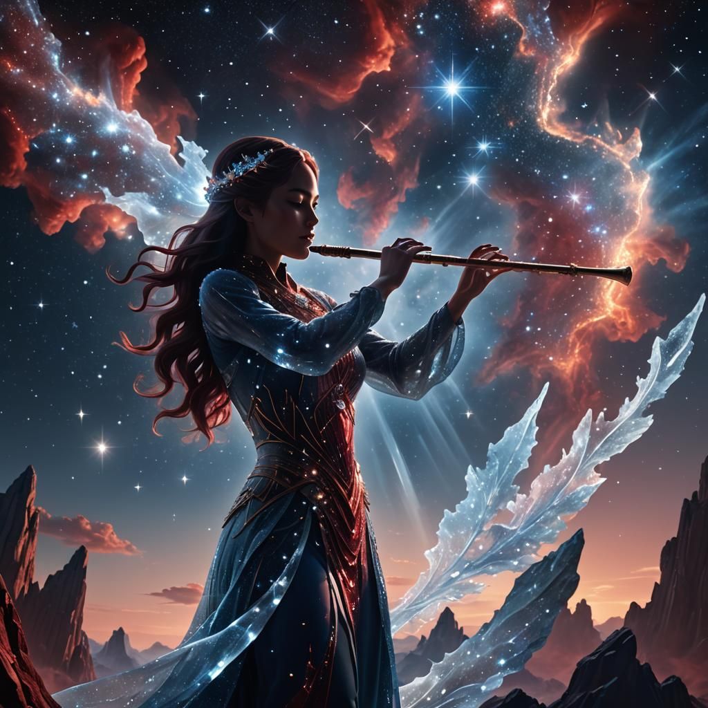 Diya-Astral flute master - AI Generated Artwork - NightCafe Creator