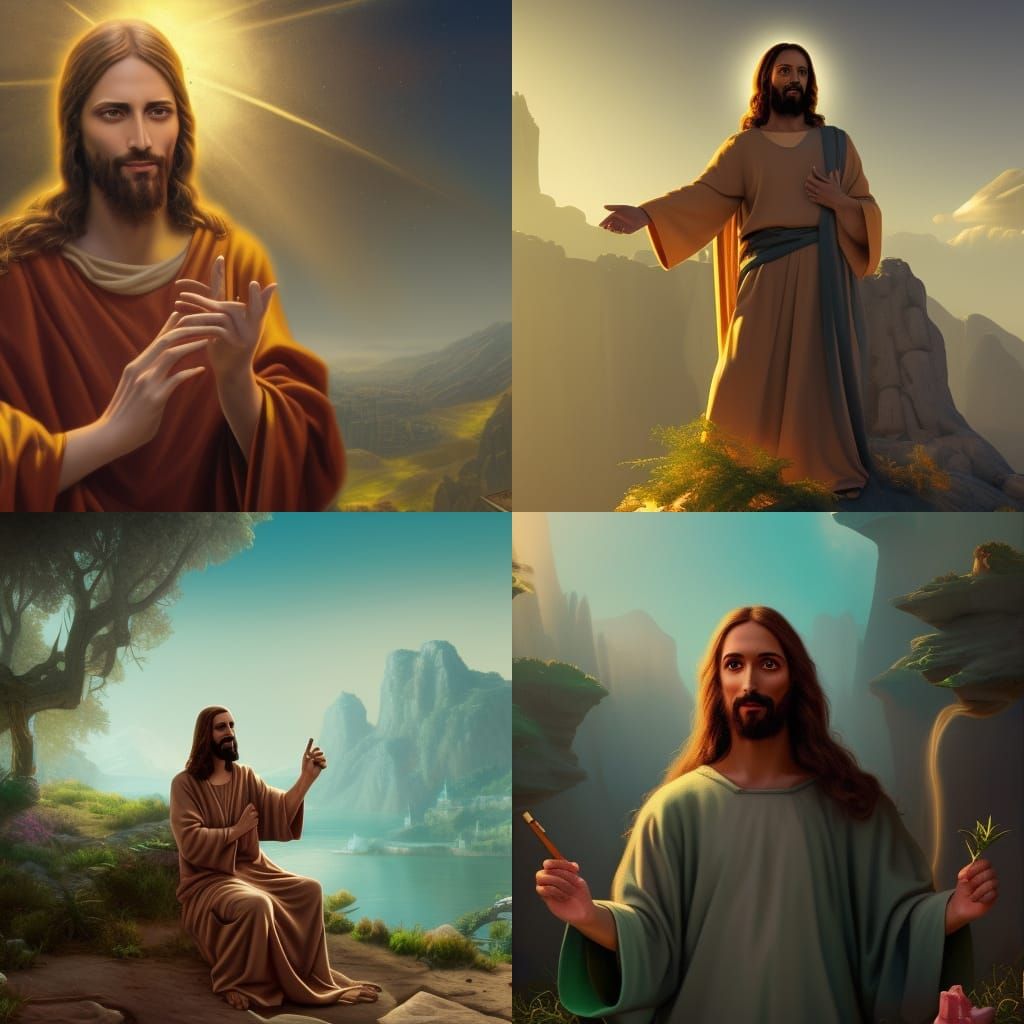 jesus christ smoking weed - AI Generated Artwork - NightCafe Creator