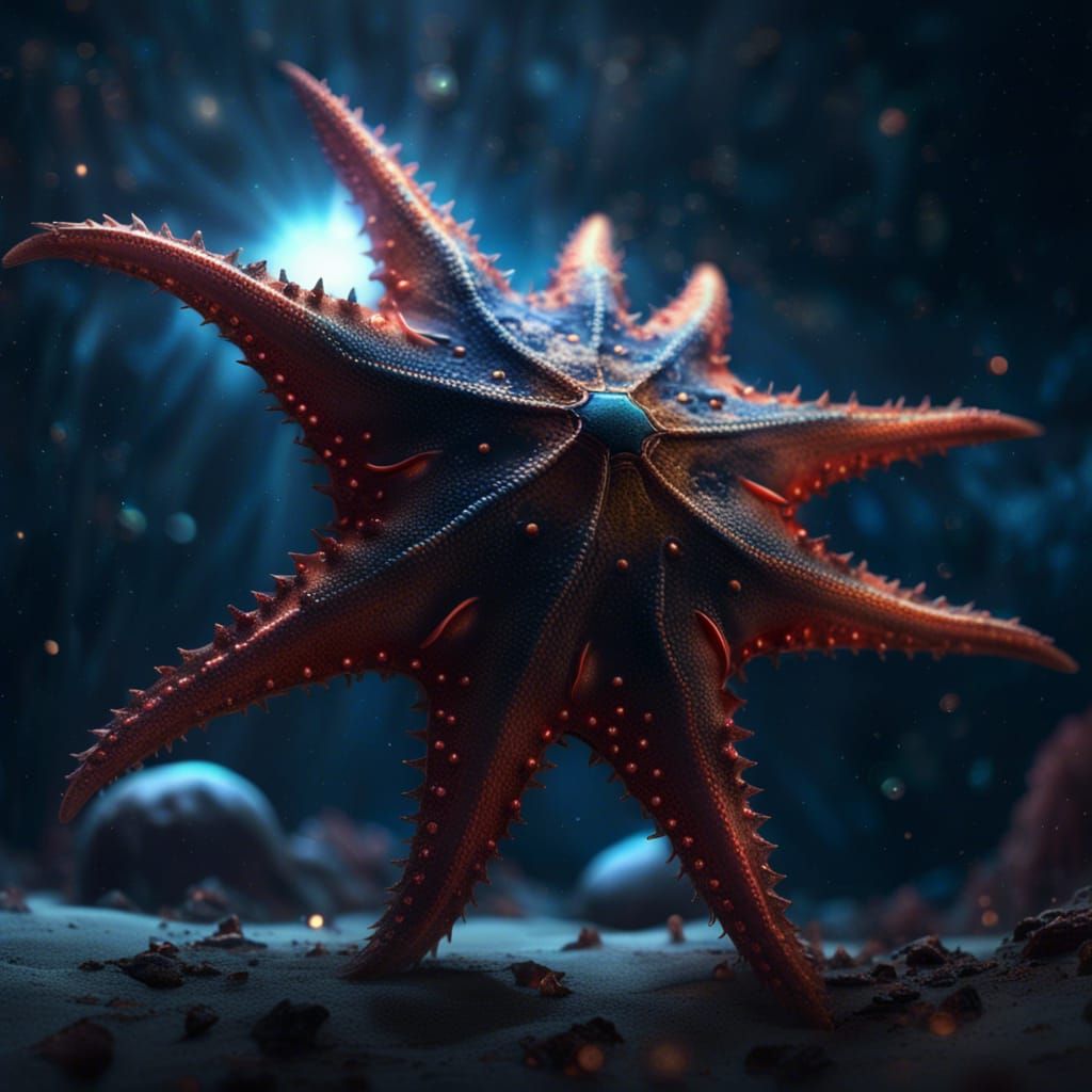 Intergalactic starfish - AI Generated Artwork - NightCafe Creator