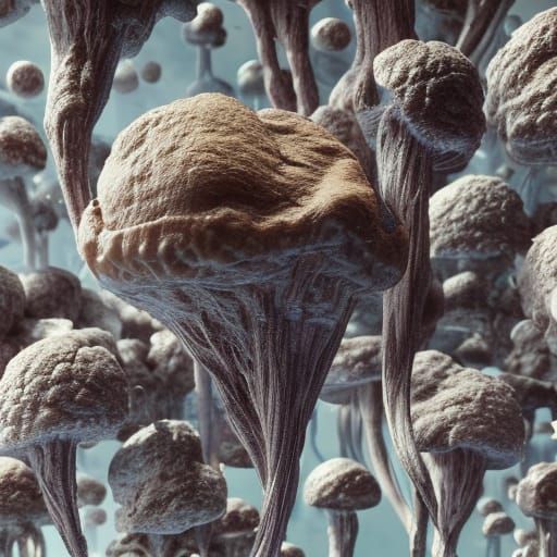 Alien fungi external digestion - AI Generated Artwork - NightCafe Creator