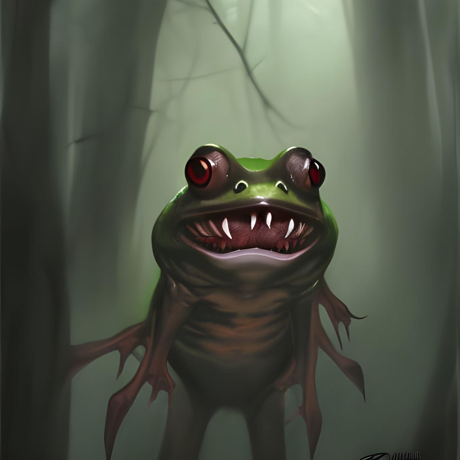 Vampire Frog - AI Generated Artwork - NightCafe Creator