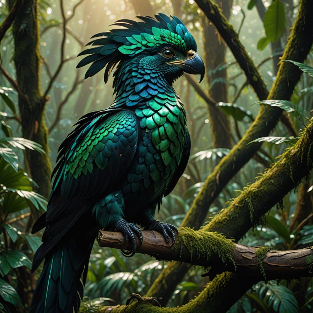 Quetzalcoatl, the winged serpent in Aztec belief,… A gorgeous winged ...