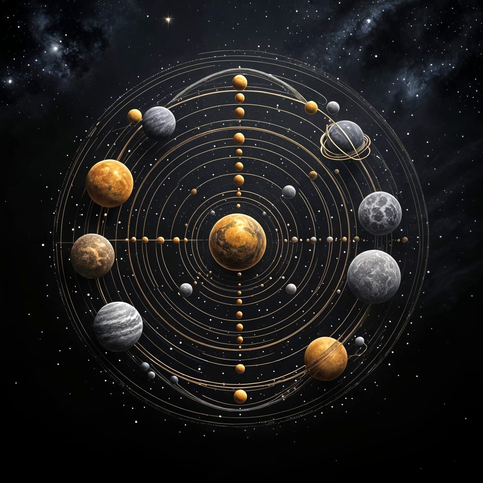 Symmetry in the Cosmos - Golden Planets in Perfect Harmony