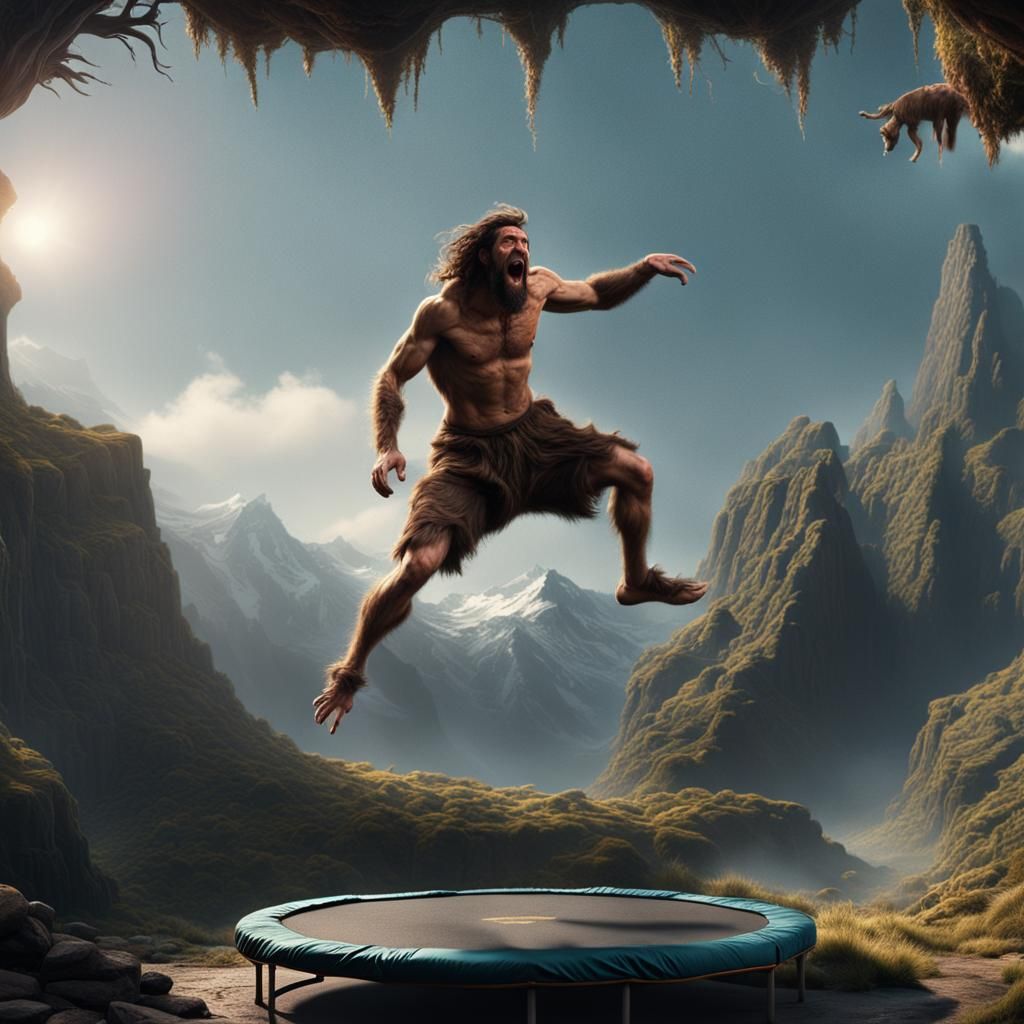 Ancient Technology: That time cavemen invented the trampoline - AI ...