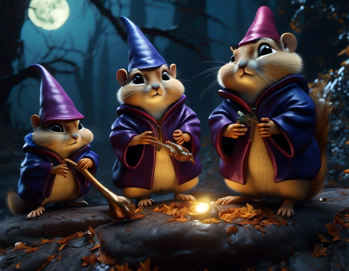 Wizard Chipmunks - AI Generated Artwork - NightCafe Creator