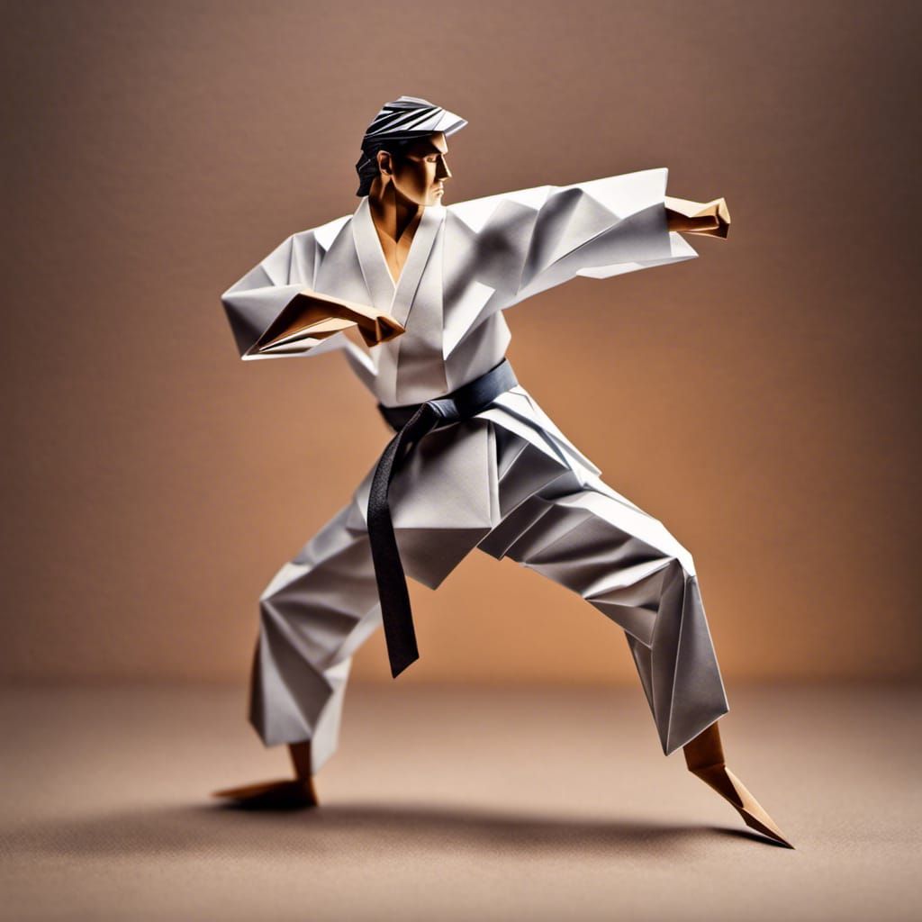 Origami karate master - AI Generated Artwork - NightCafe Creator