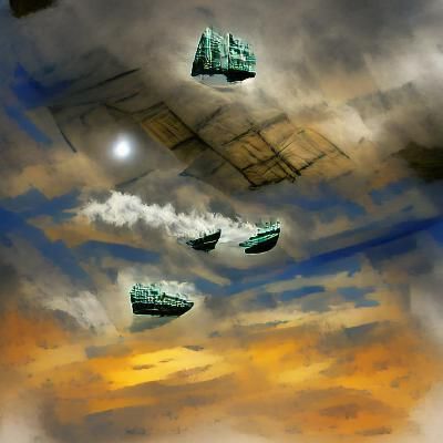 The [Vogon] ships hung in the sky in much the same way that bricks don ...