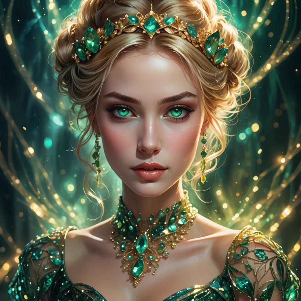 emerald eyes - AI Generated Artwork - NightCafe Creator