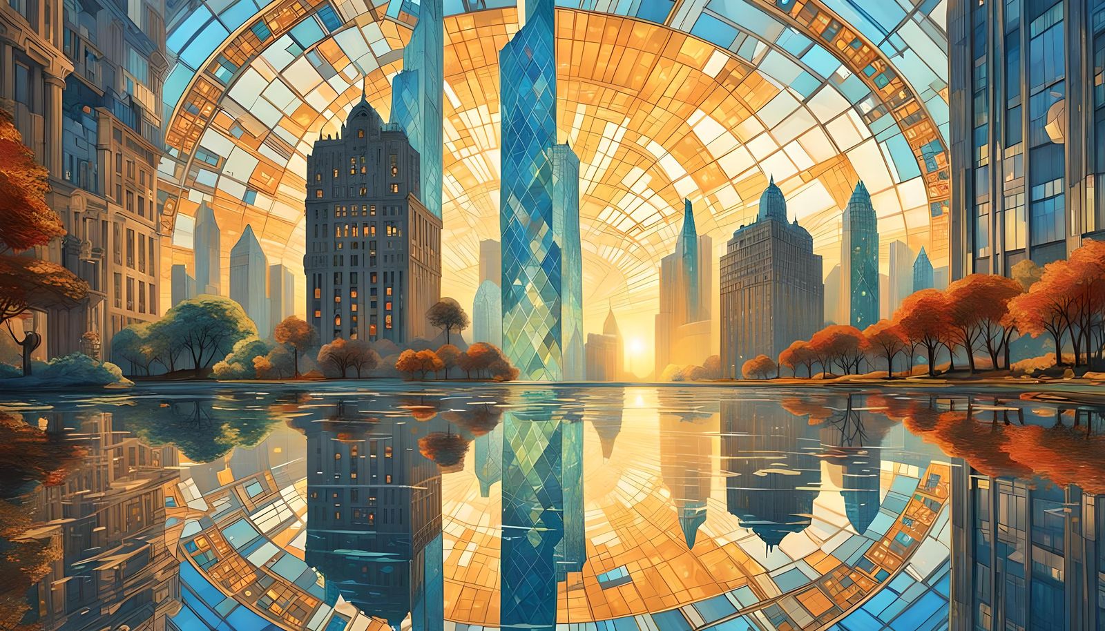 Morning over a skyscraper - AI Generated Artwork - NightCafe Creator