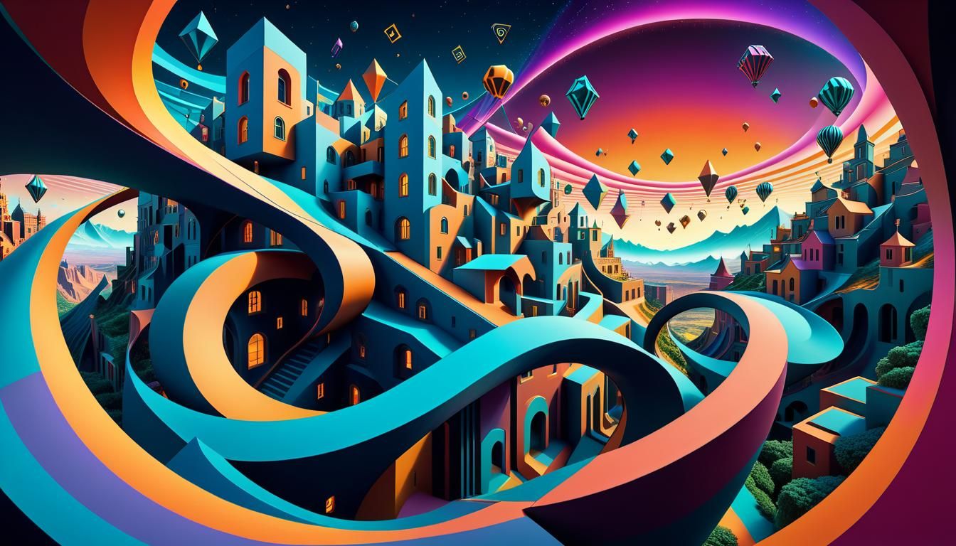 Surreal Geometry - AI Generated Artwork - NightCafe Creator