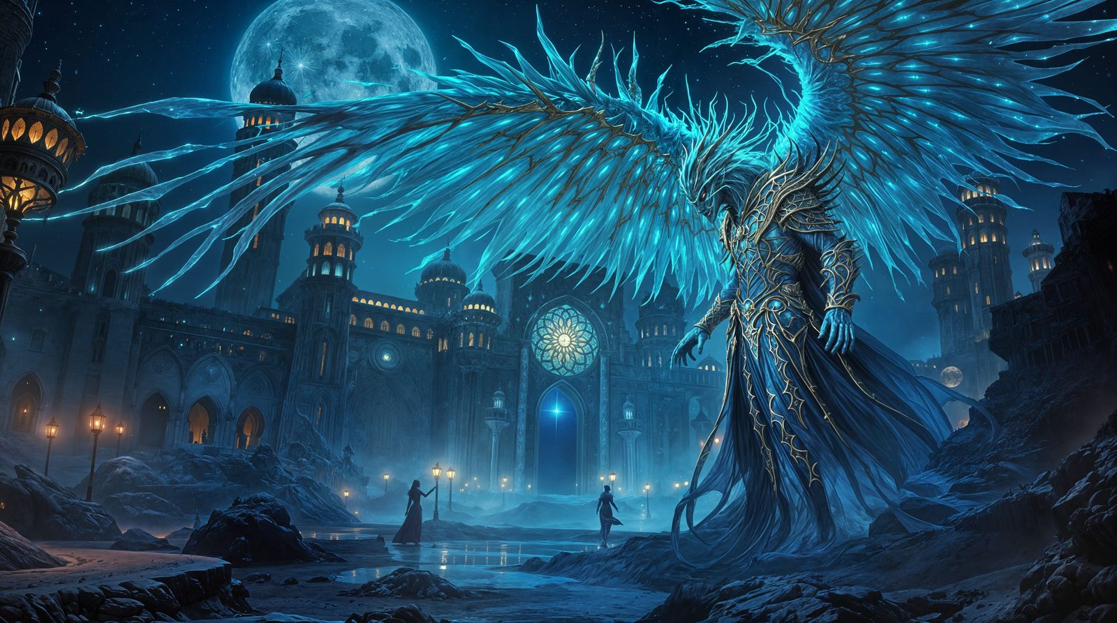 Surreal Arabian Nights Vampire Palaces in a Cinema... - AI Art