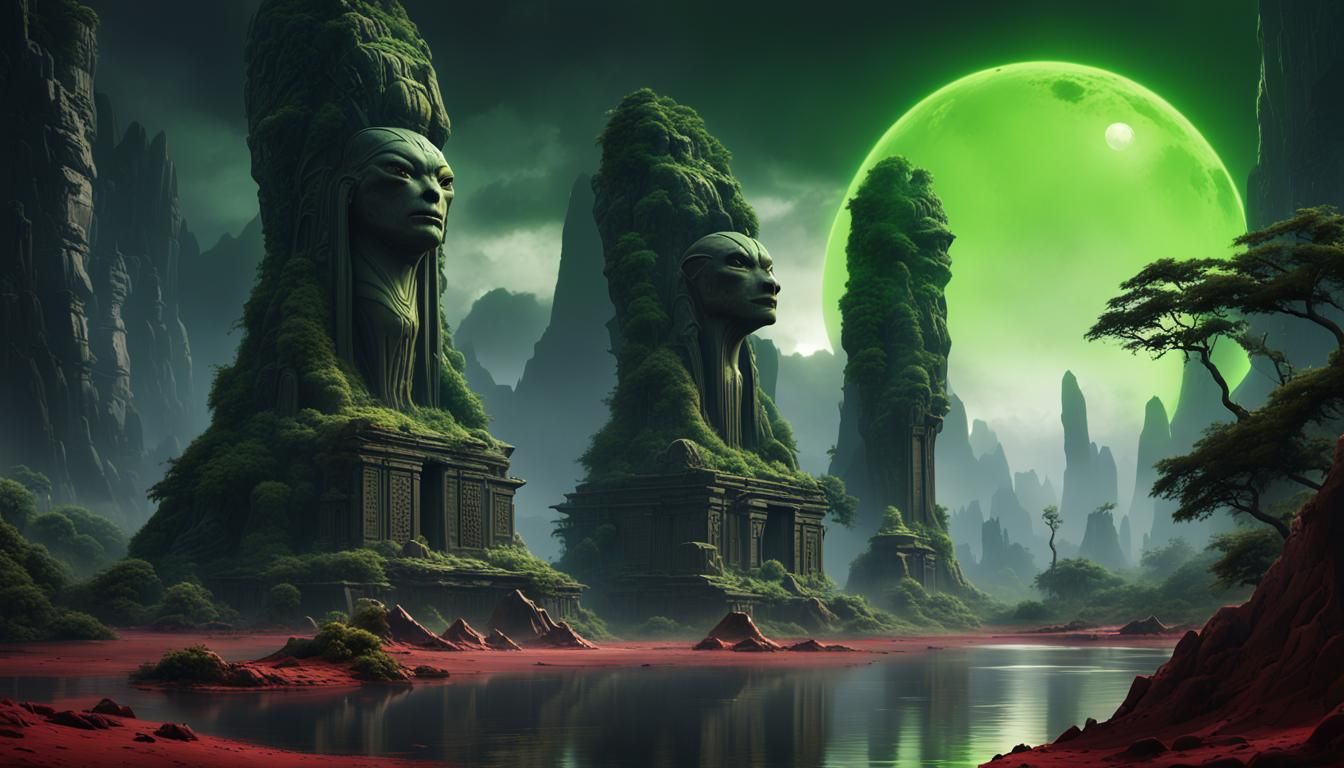 Alien Planet - AI Generated Artwork - NightCafe Creator