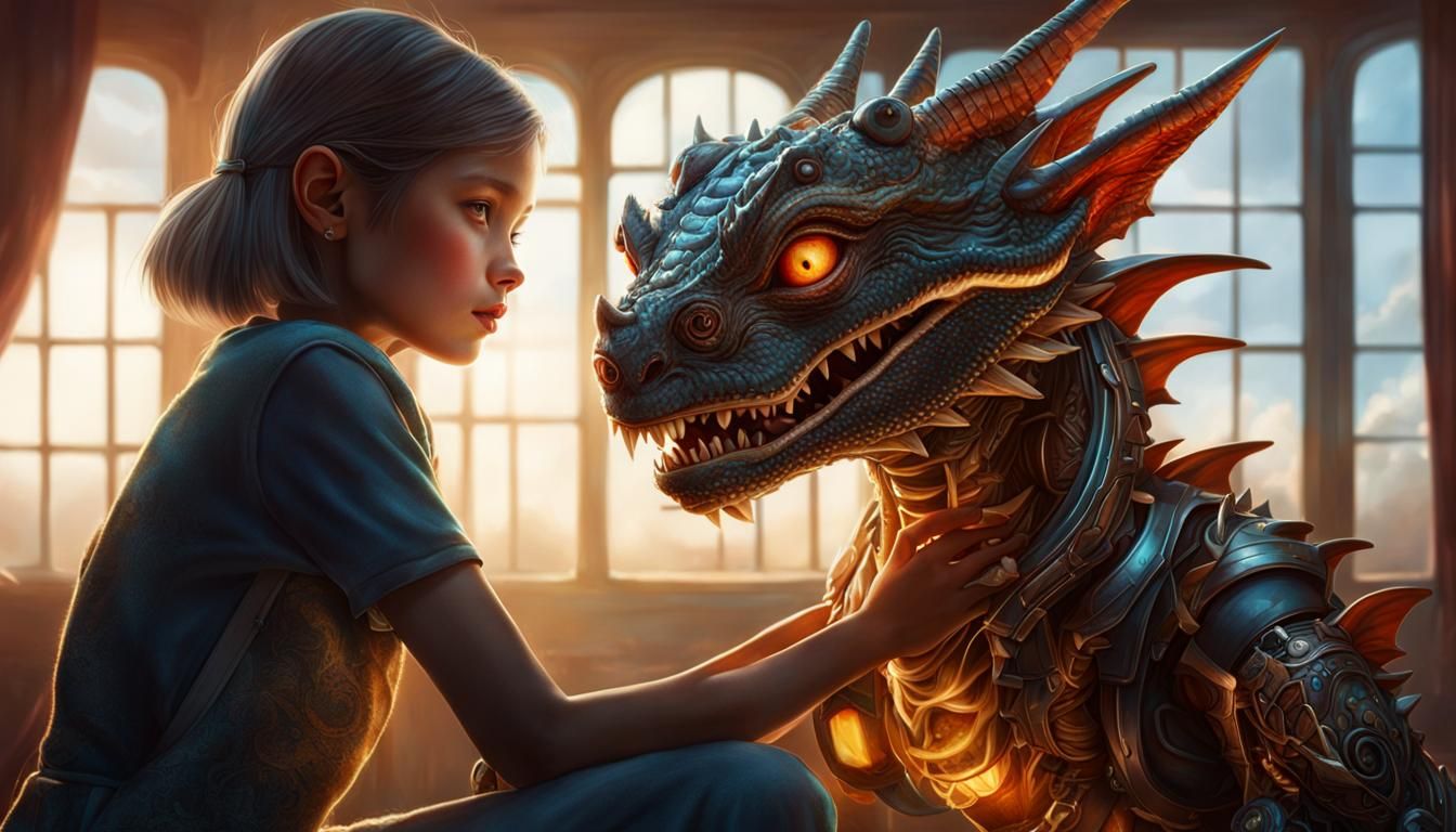 cyborg dragon - AI Generated Artwork - NightCafe Creator