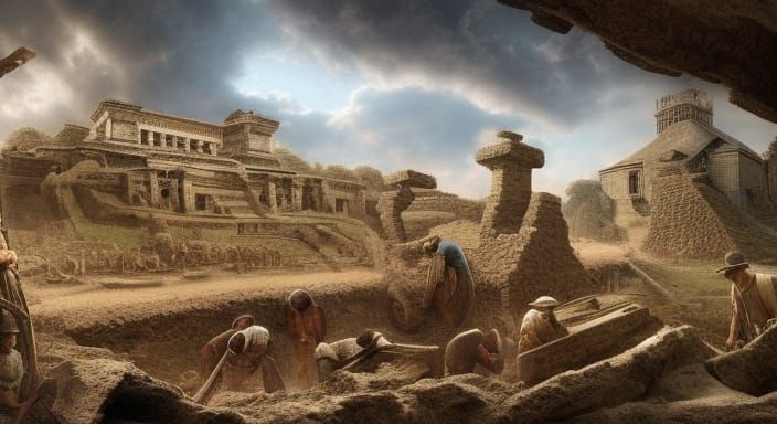 Archaeological Dig Site 4 - AI Generated Artwork - NightCafe Creator